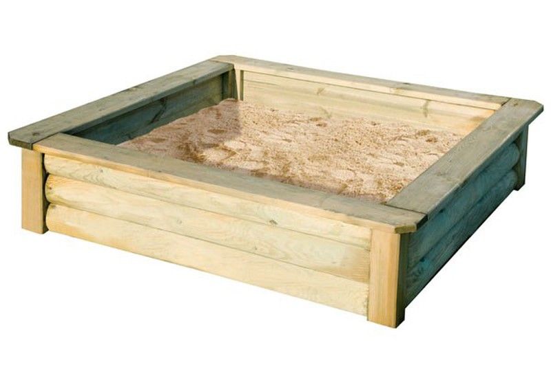 Arenero infantil de madera 150x150x30 cm — Playfunstore