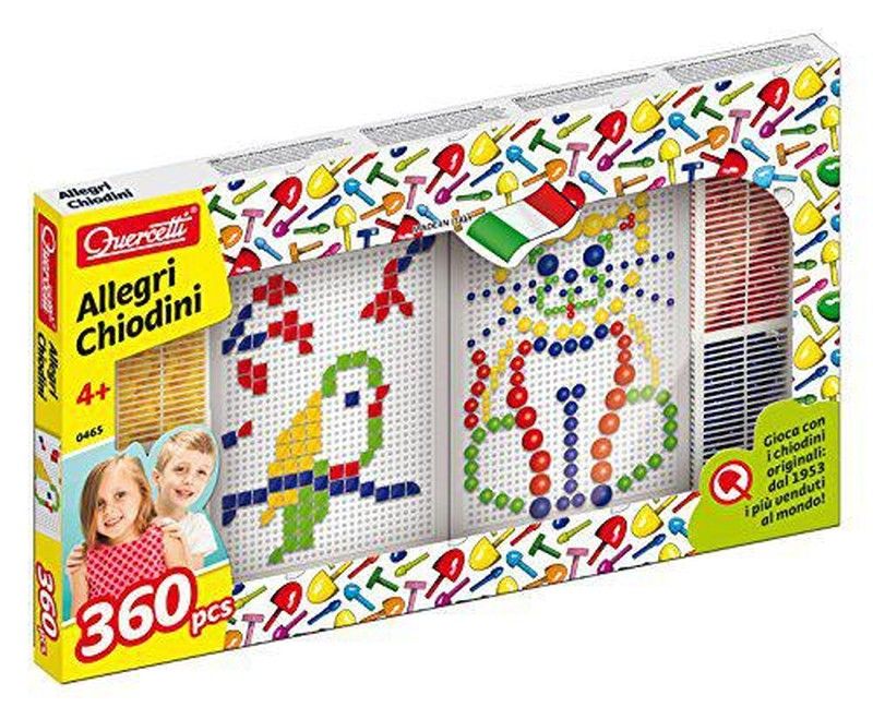 Chiodini 360 piezas + 2 tableros de Quercetti 465 — Playfunstore